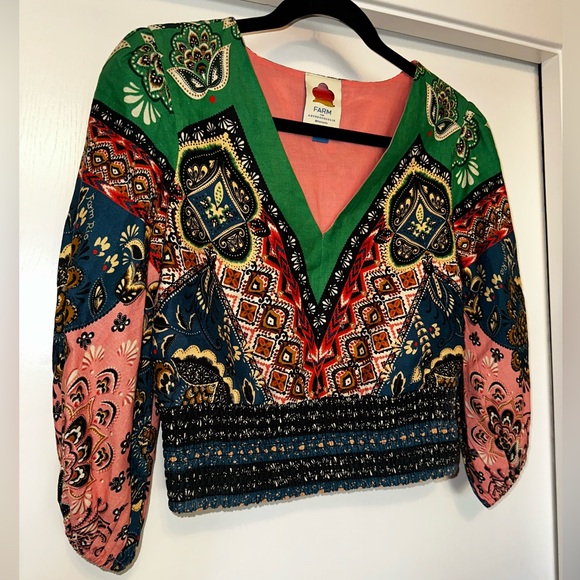 FARM Rio | Tops | Farm Rio Multicolor Bohemian Blouse | Poshmark